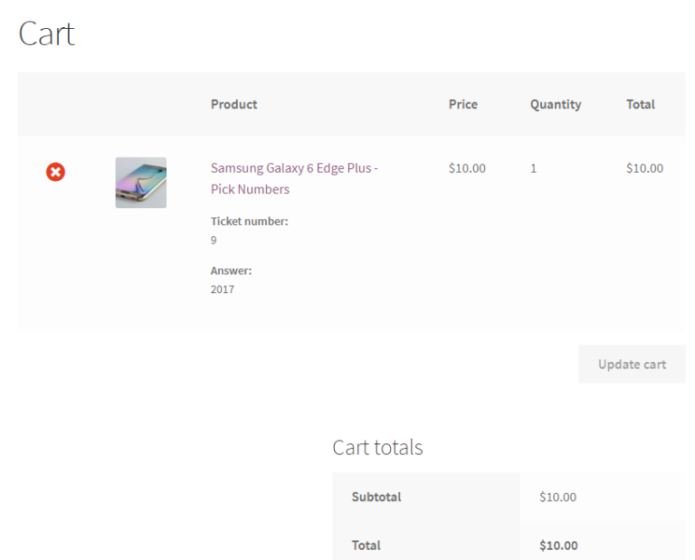 WooCommerce Lottery / Raffle / Competition Pick Ticket Number